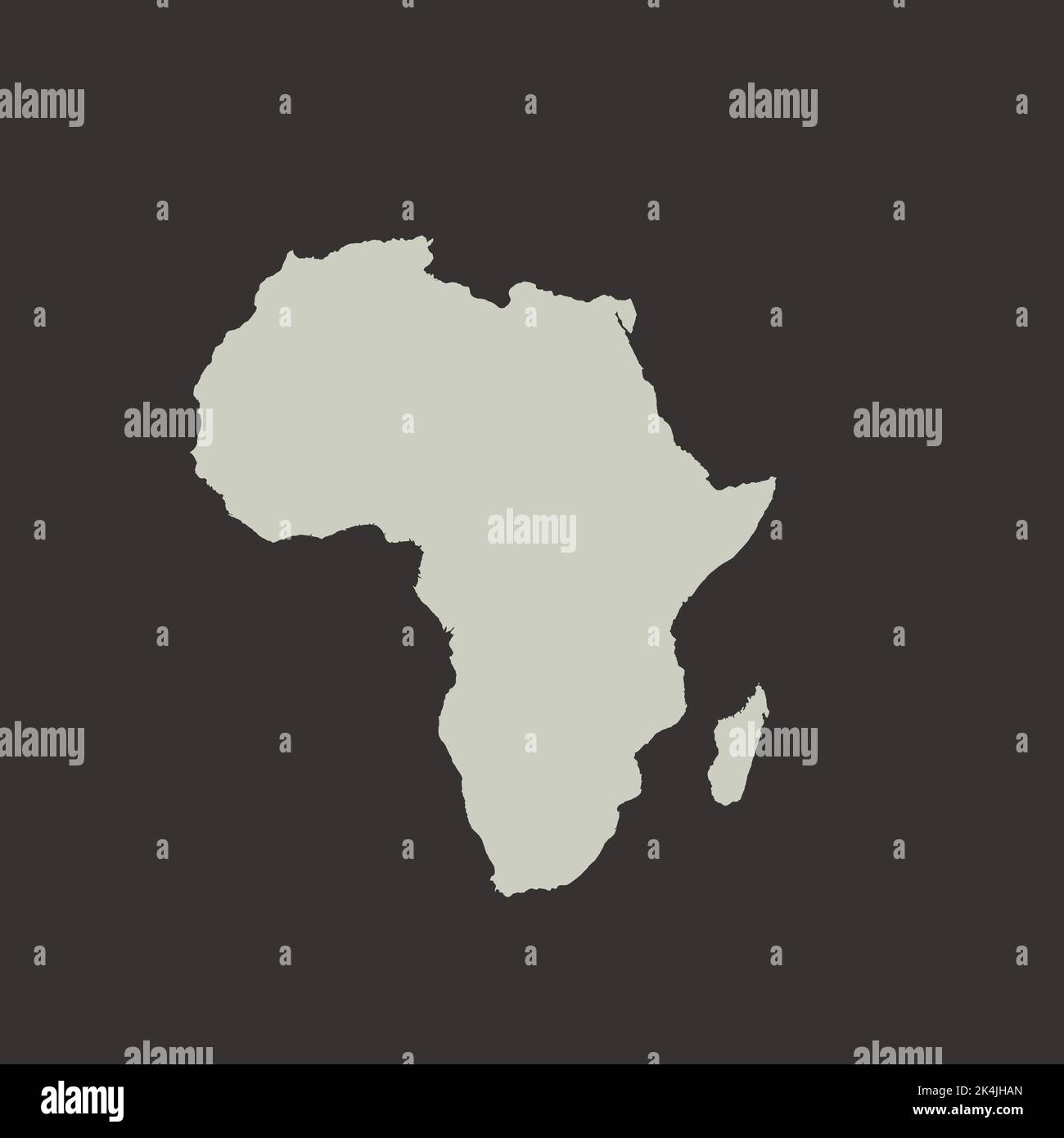 Map of Africa, sign silhouette. World Map Globe. Vector isolated color ...