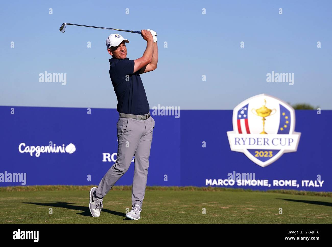 Europe Ryder Cup captain Luke Donald at the Marco Simone Golf and ...