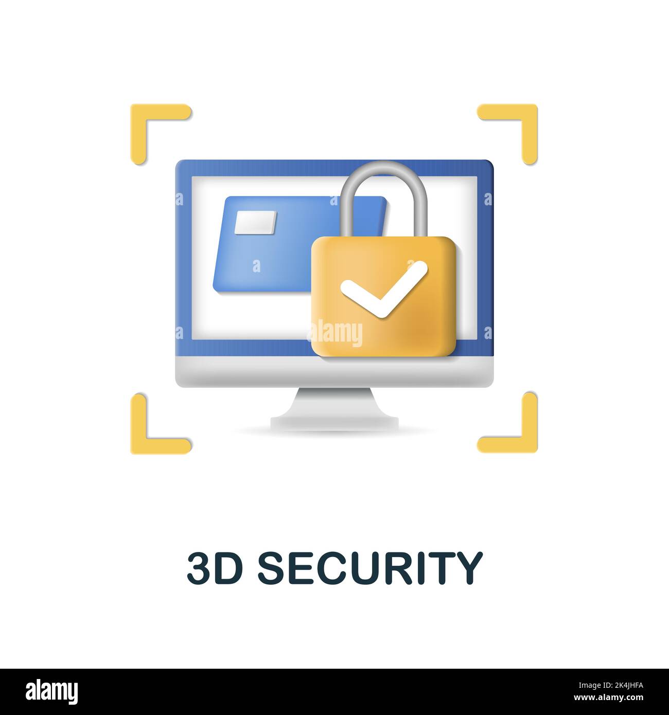 3D Security icon. 3d illustration from e-commerce collection. Creative ...
