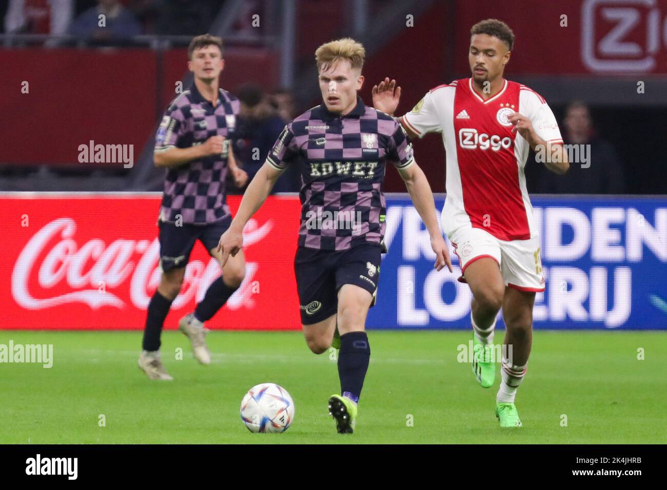 AMSTERDAM, NETHERLANDS - OCTOBER 1: Icas Lidberg of Go Ahead Eagles and ...