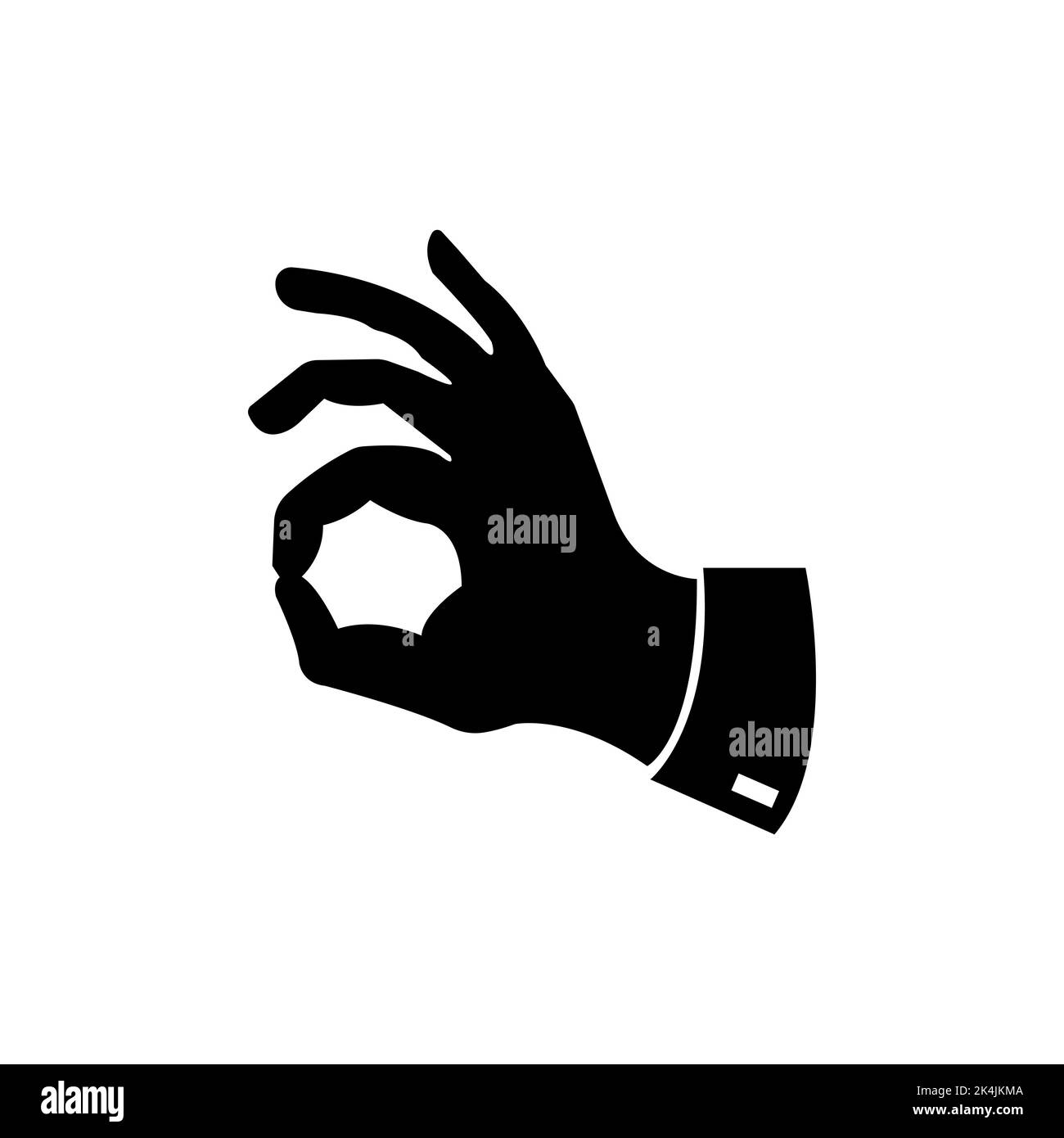 Ok hand gesture vector Cut Out Stock Images & Pictures - Alamy