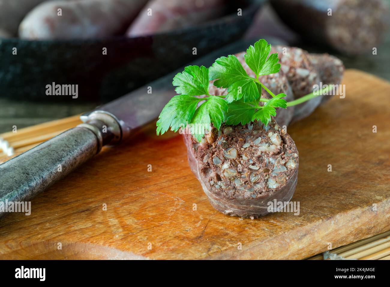 Traditional Polish black pudding with buckwheat groats Stock Photo - Alamy
