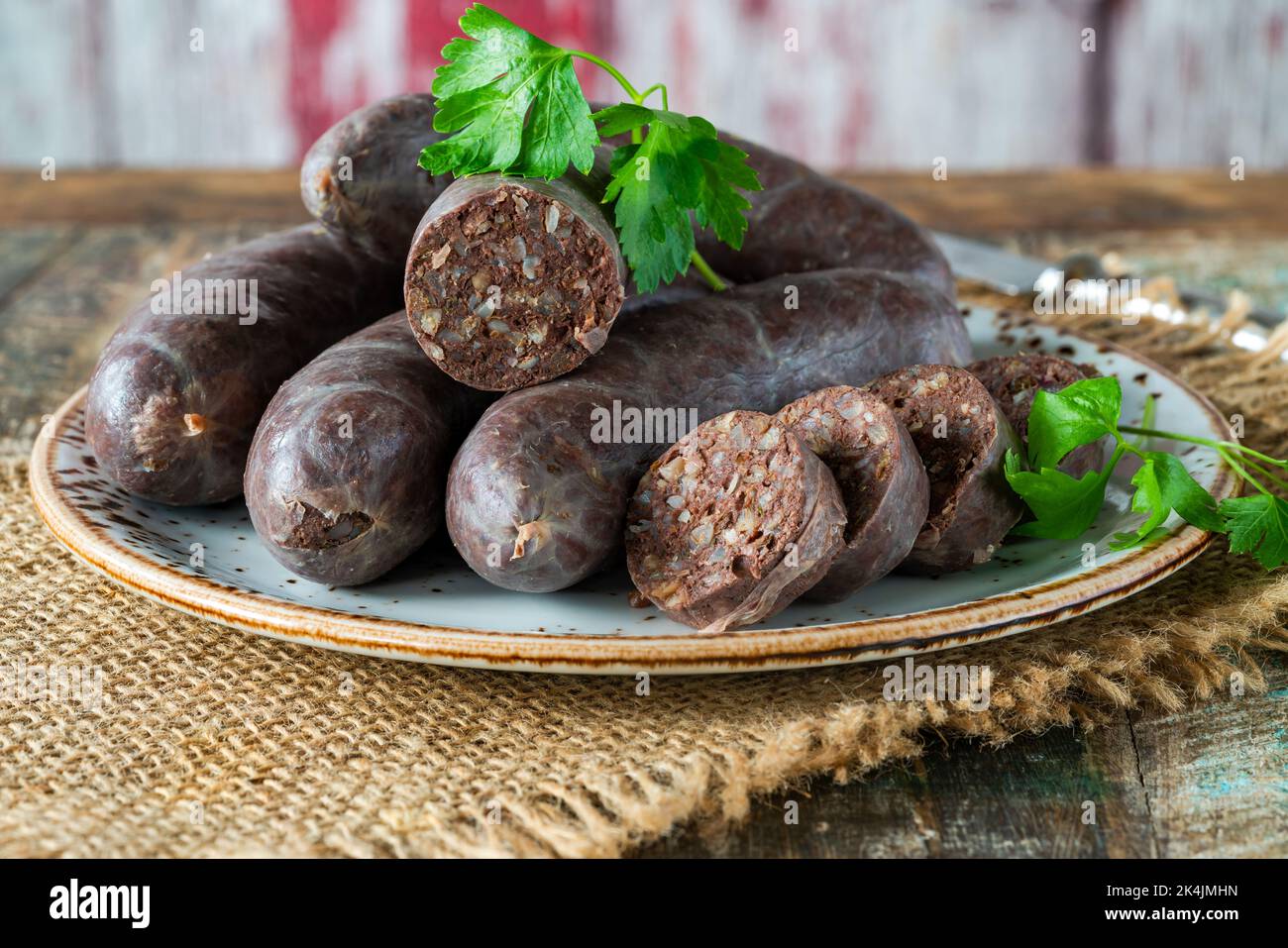 Traditional Polish black pudding with buckwheat groats Stock Photo - Alamy