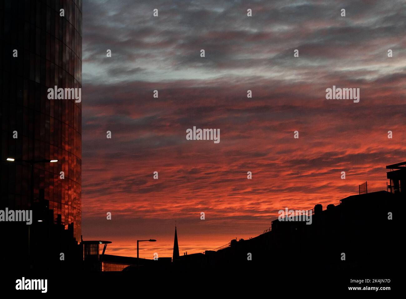 Early morning sunrise over Birmingham. Picture date: Monday October 3 ...