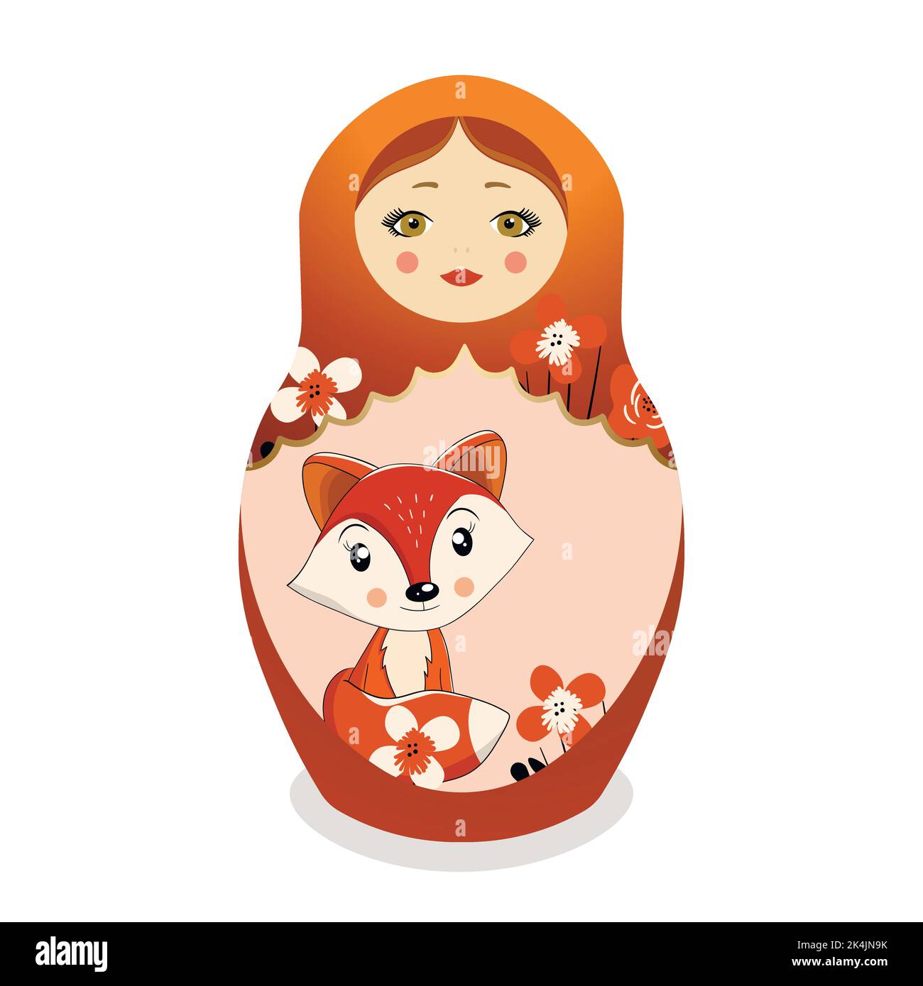 Russian Matryoshka. Traditional Russian folklore dolls with big eyes ...