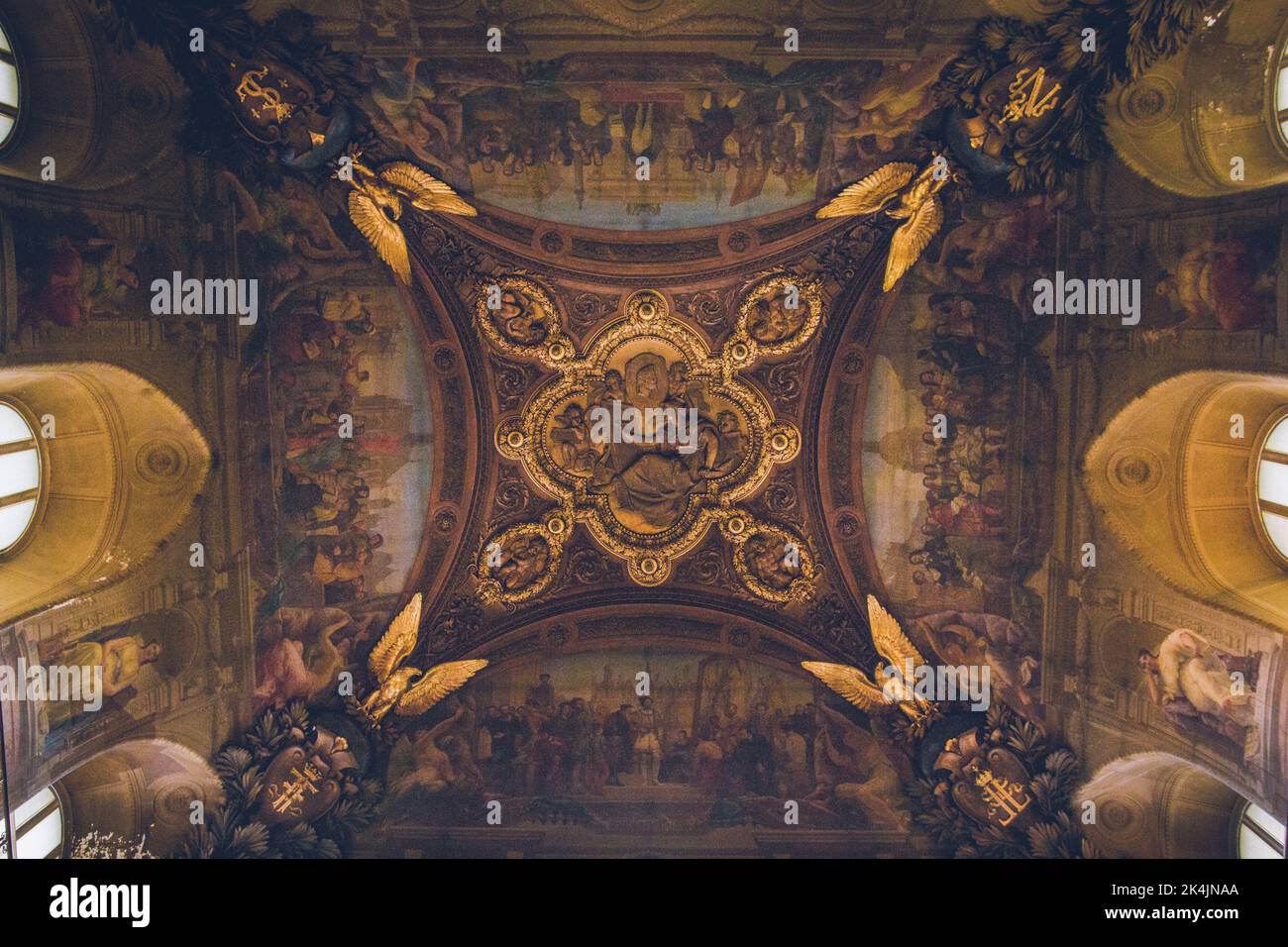 A low angle view of ceiling of Louvre museum Stock Photo - Alamy