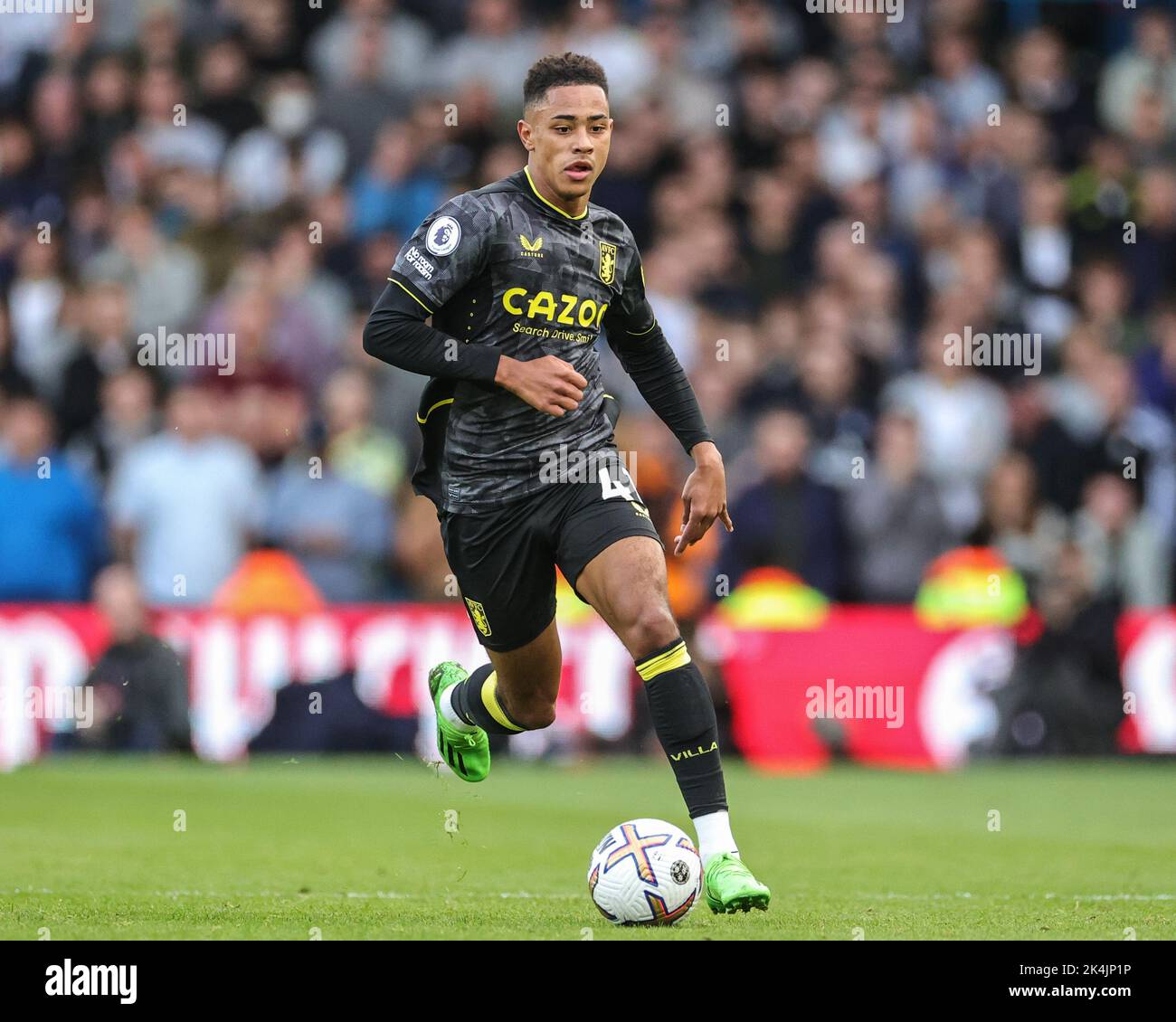 Jacob Ramsey #41 of Aston Villa during the Premier League match Leeds ...