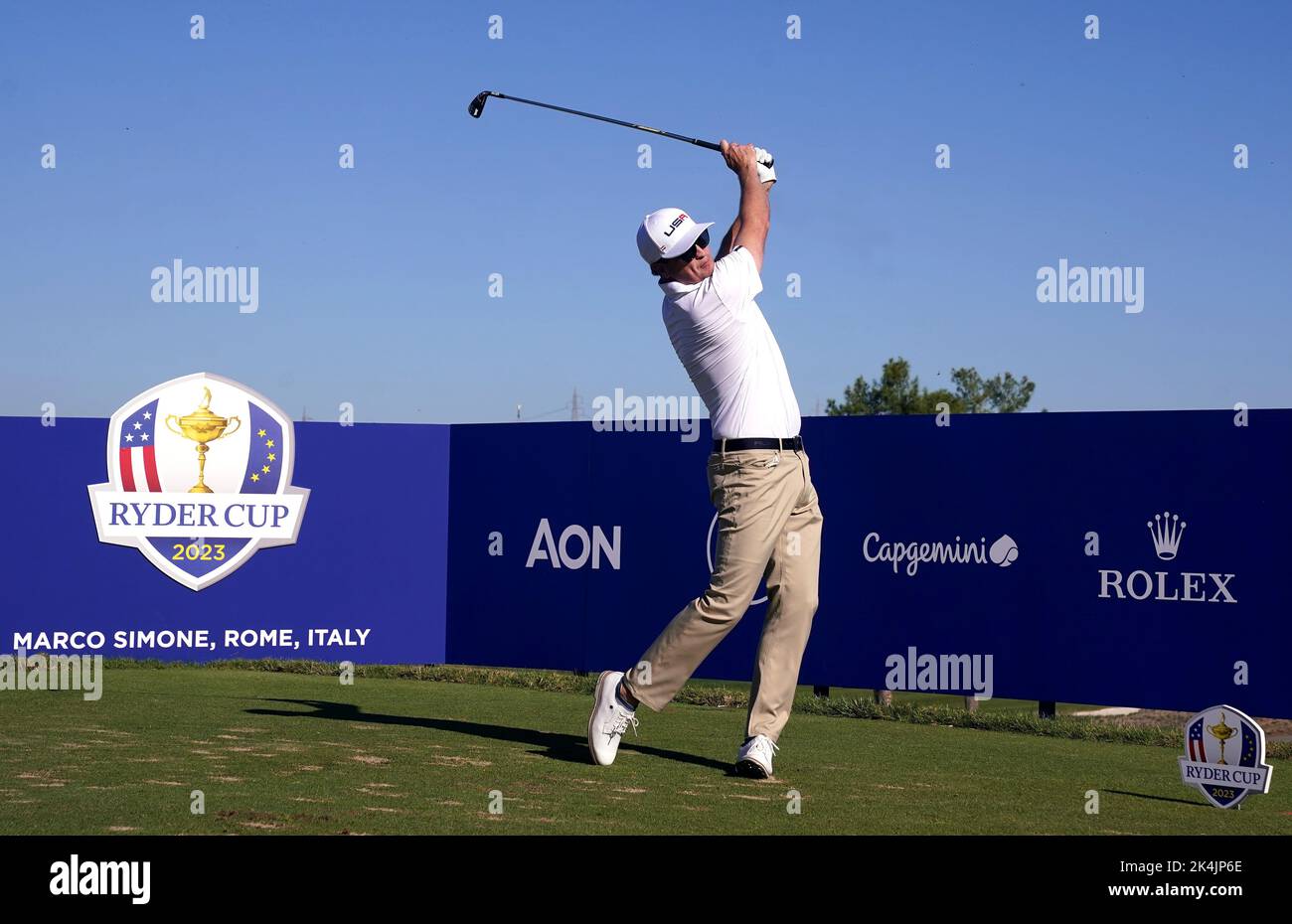 USA Ryder Cup captain Zach Johnson at the Marco Simone Golf and Country ...