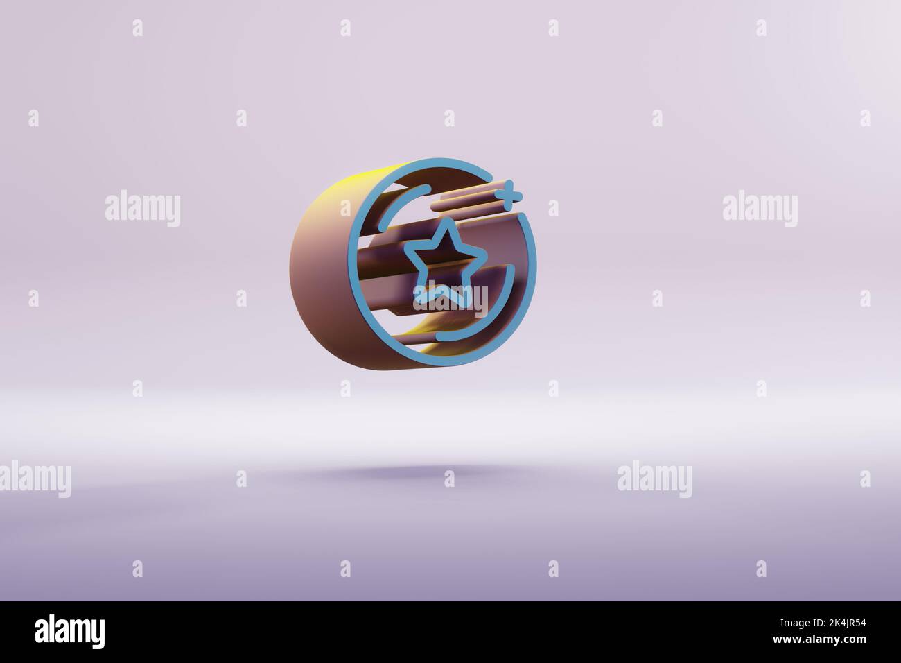 Beautiful illustration Blue Star Coin symbol icons on a bright pink ...