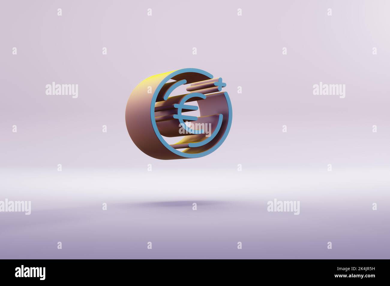 Beautiful illustration Blue Euro Coin symbol icons on a bright pink ...