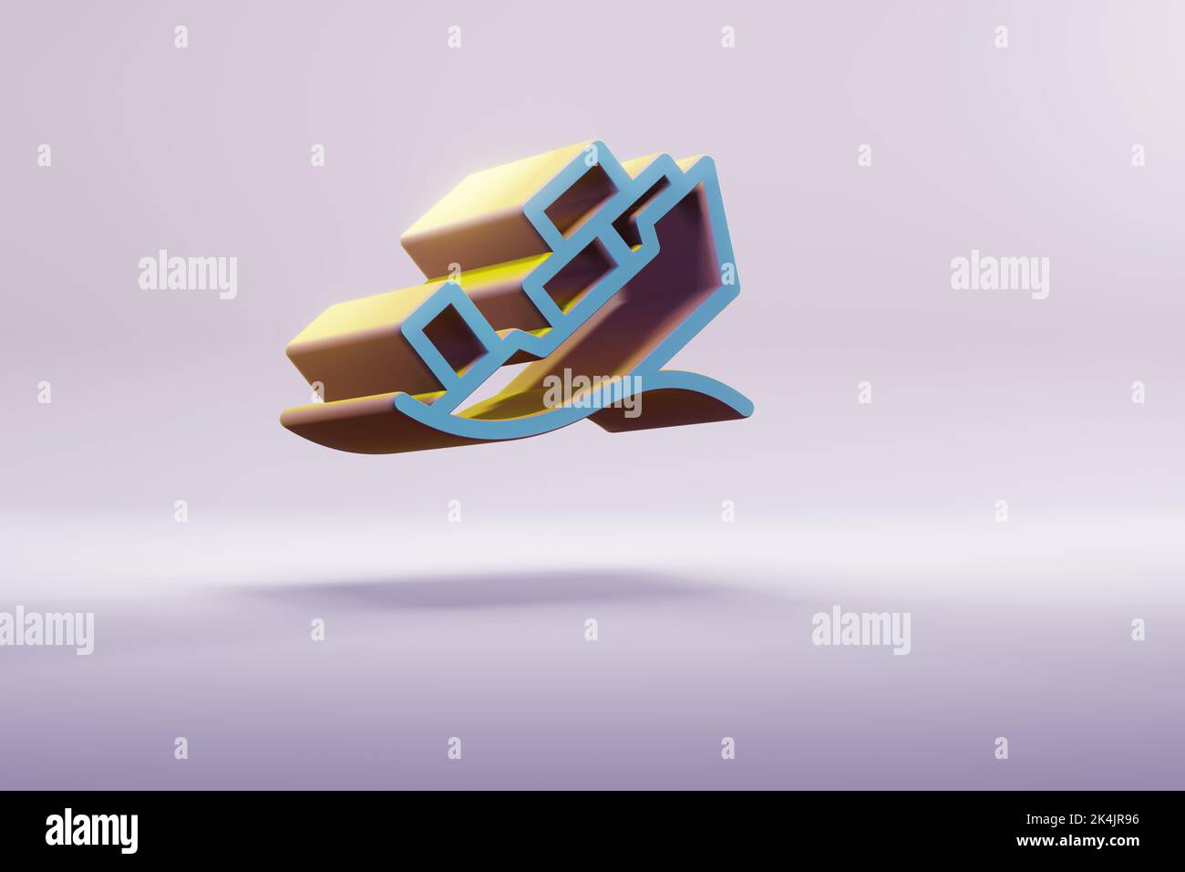 Beautiful illustration Blue Economic Crisis barges symbol icons on a ...