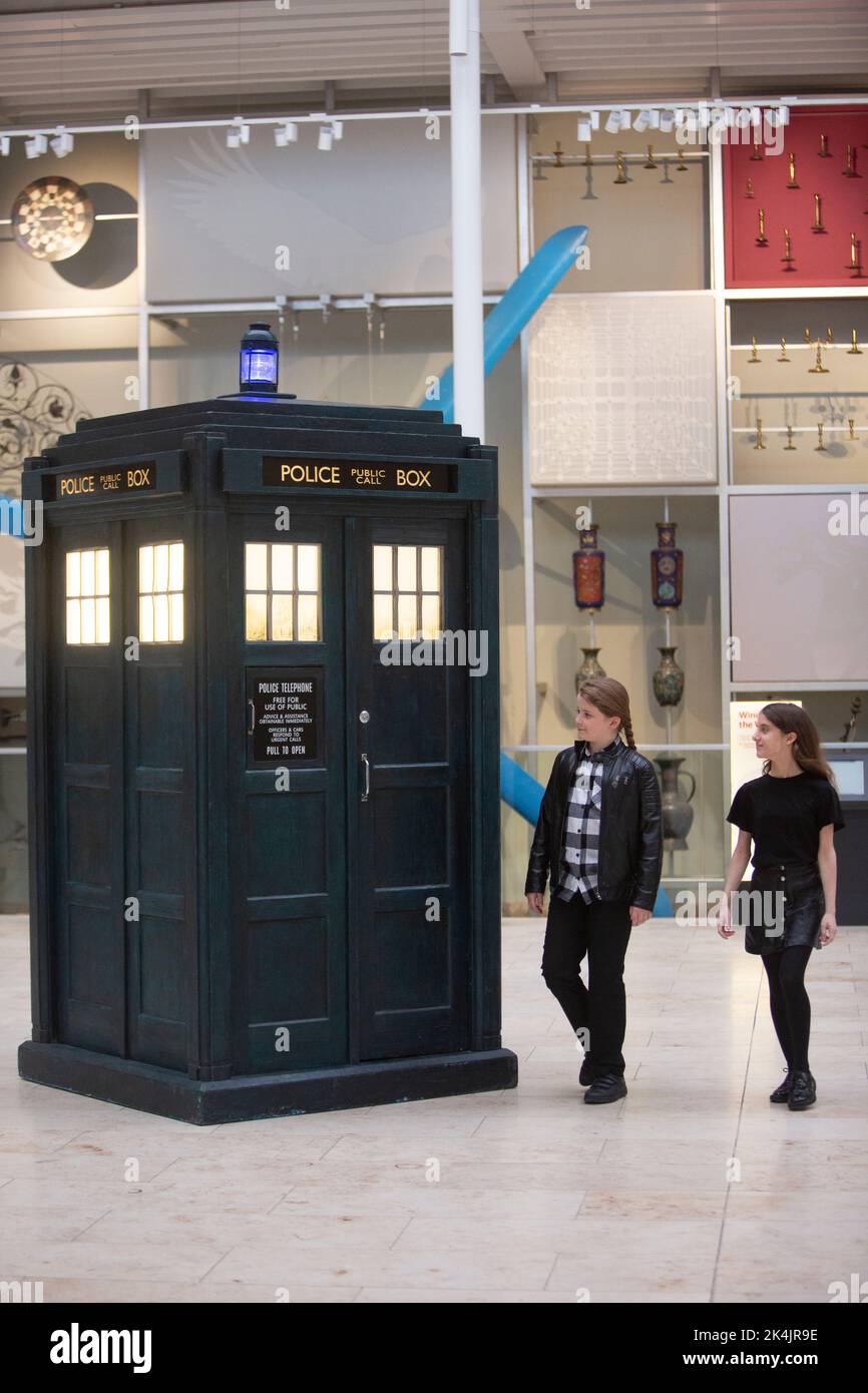 Tardis lands in the national museum of scotland hi-res stock ...