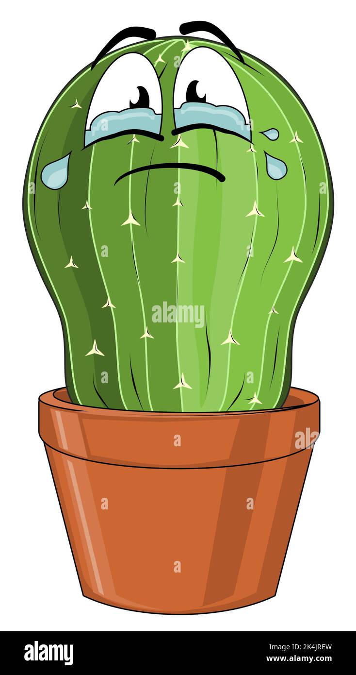crying cactus with tears Stock Photo - Alamy