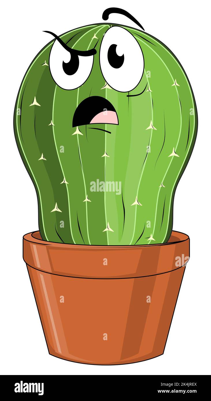 surprise cactus with opened mouth Stock Photo - Alamy