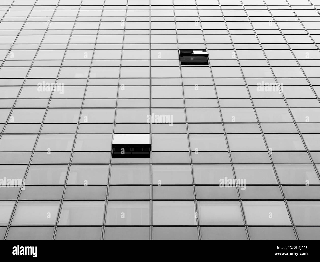 Vienna, Austria - September 8, 2022: Open windows glass facade of a ...