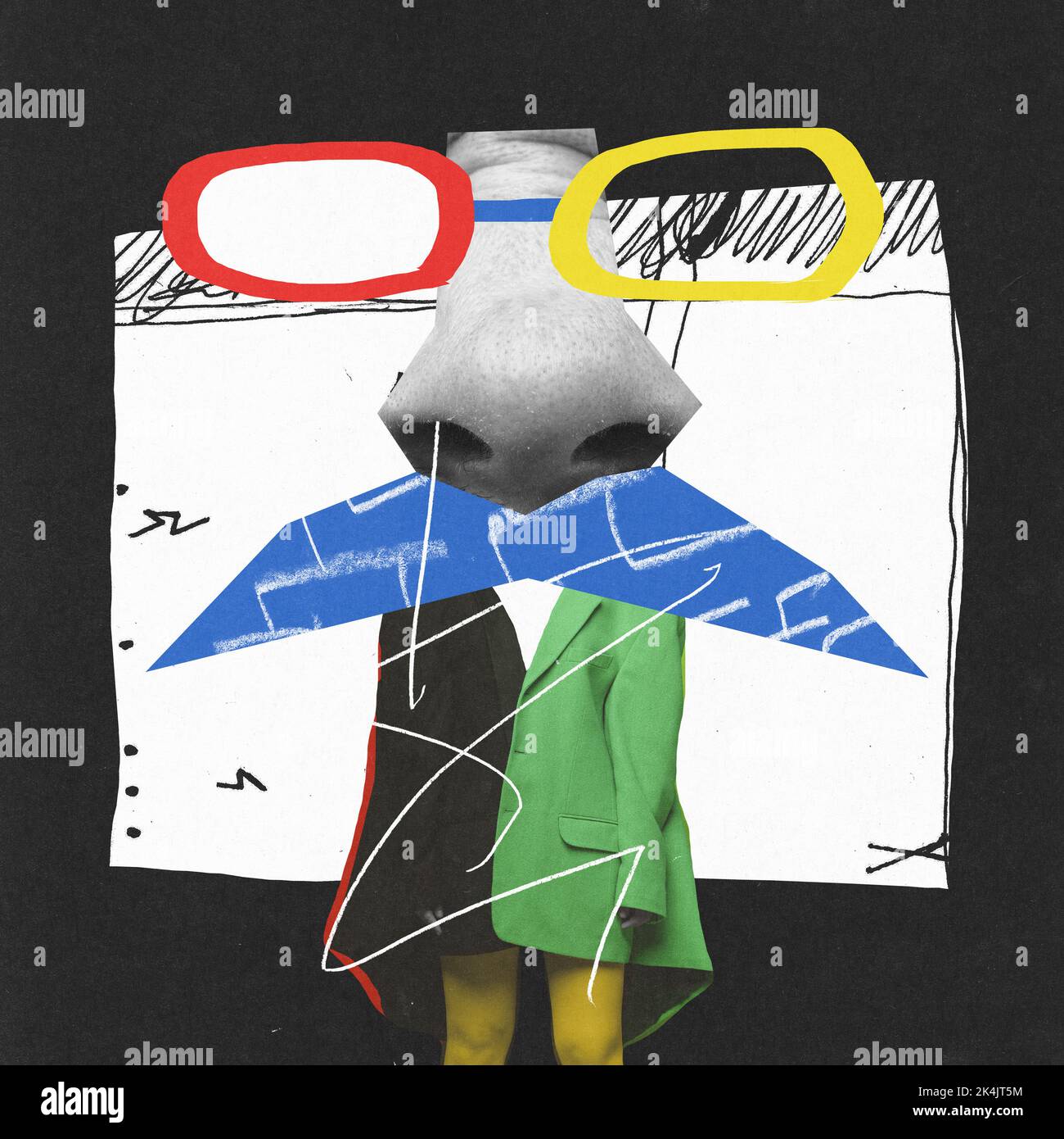 Contemporary art collage. Conceptual creative design symbolizing ...