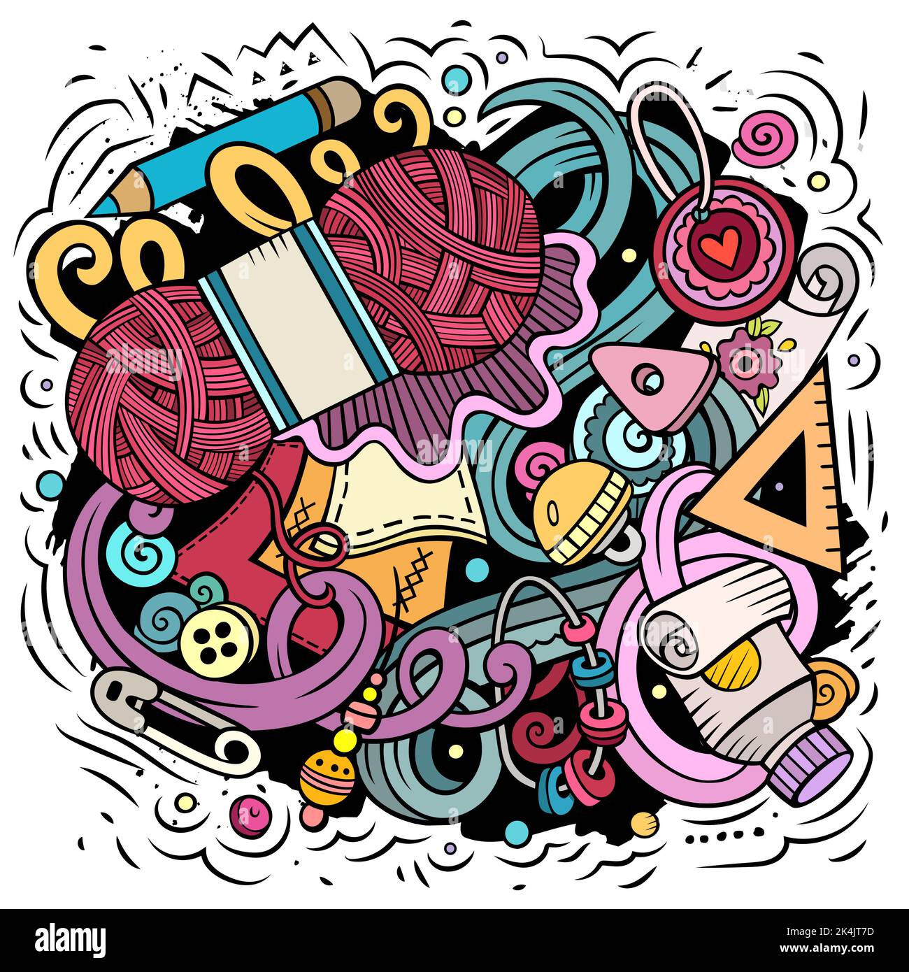 Handmade cartoon vector illustration Stock Vector Image & Art - Alamy