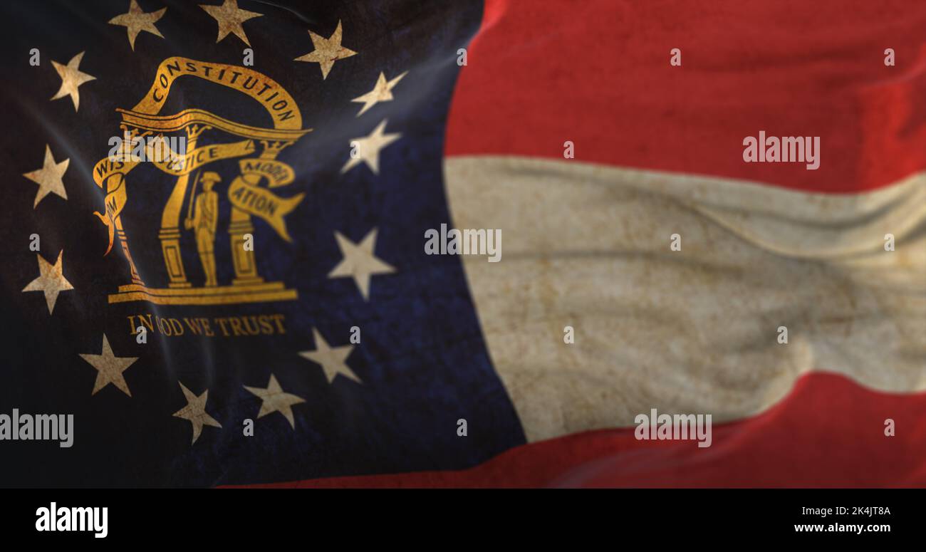 Old flag of american state of Georgia, United States Stock Photo - Alamy