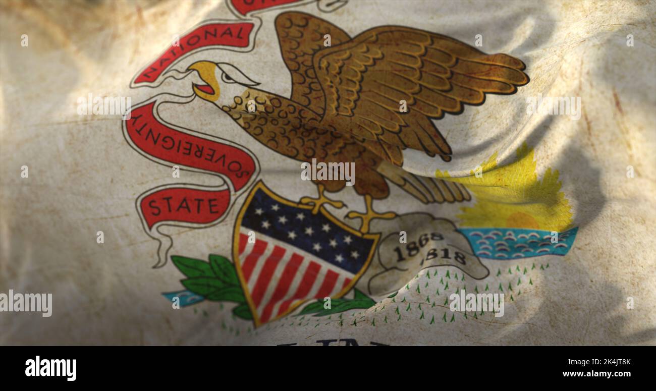 Illinois state flag usa animation hi-res stock photography and images ...