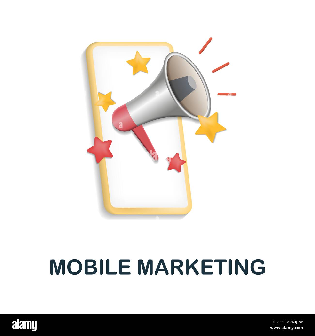 Mobile Marketing icon. 3d illustration from digital marketing ...