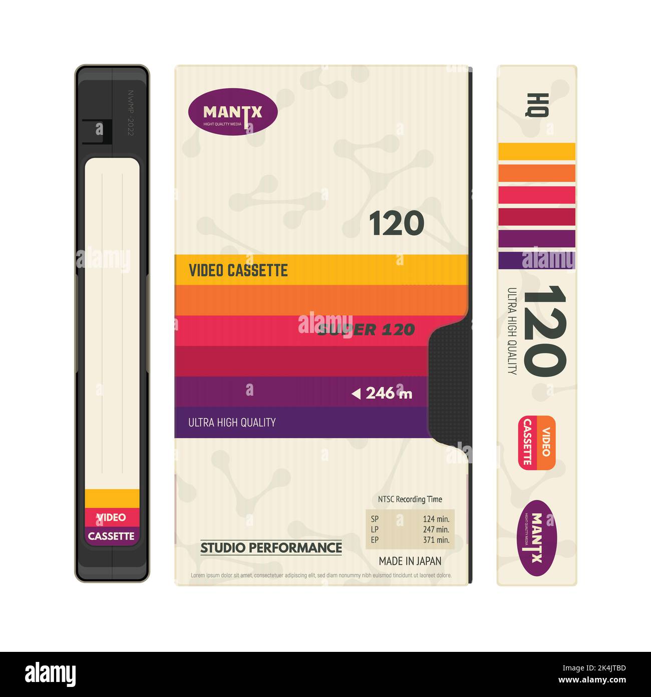 Retro cassette tape vector Stock Vector Images - Alamy