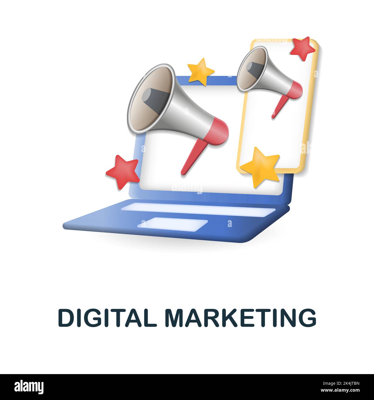 Digital Marketing icon. 3d illustration from digital marketing ...
