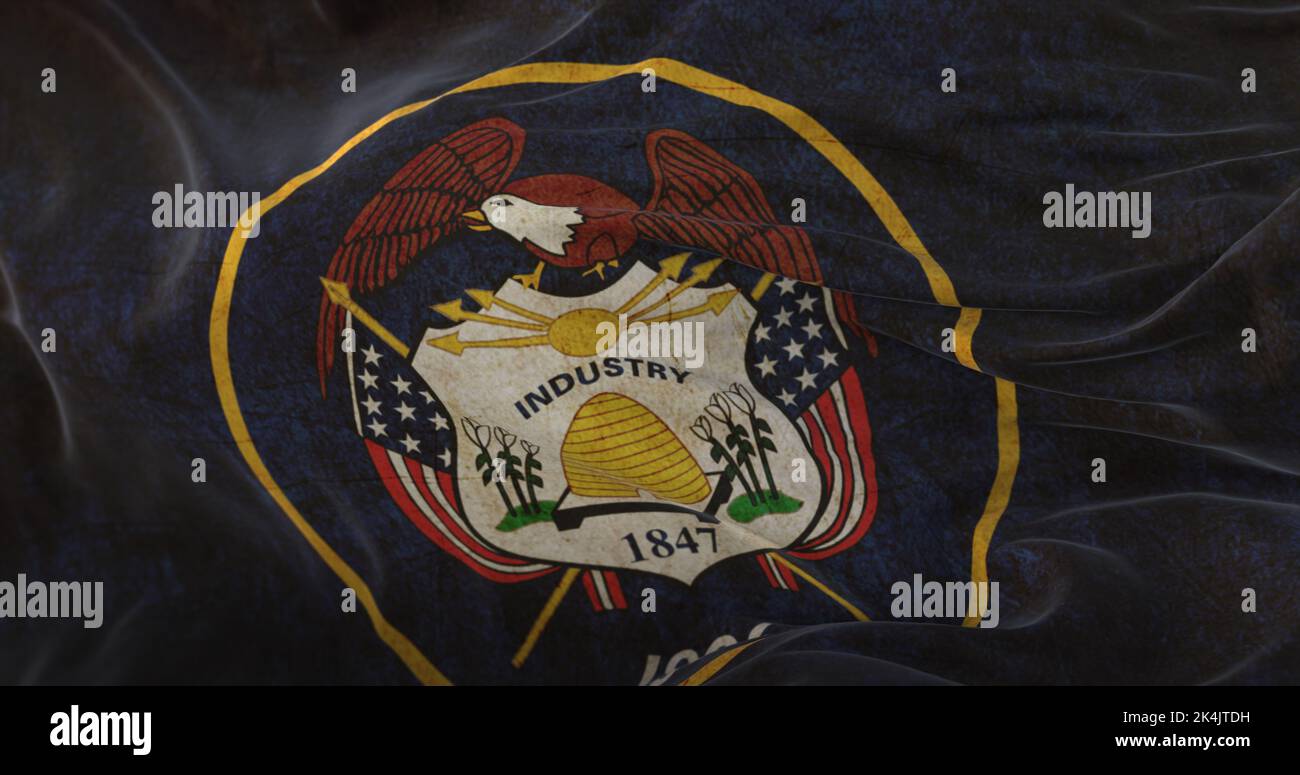 Utah waving flag state hi-res stock photography and images - Alamy