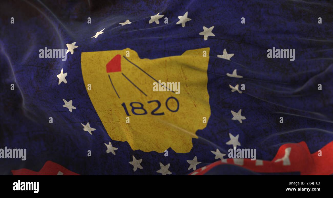 Old flag of Wood county, Ohio, region of the United States Stock Photo ...