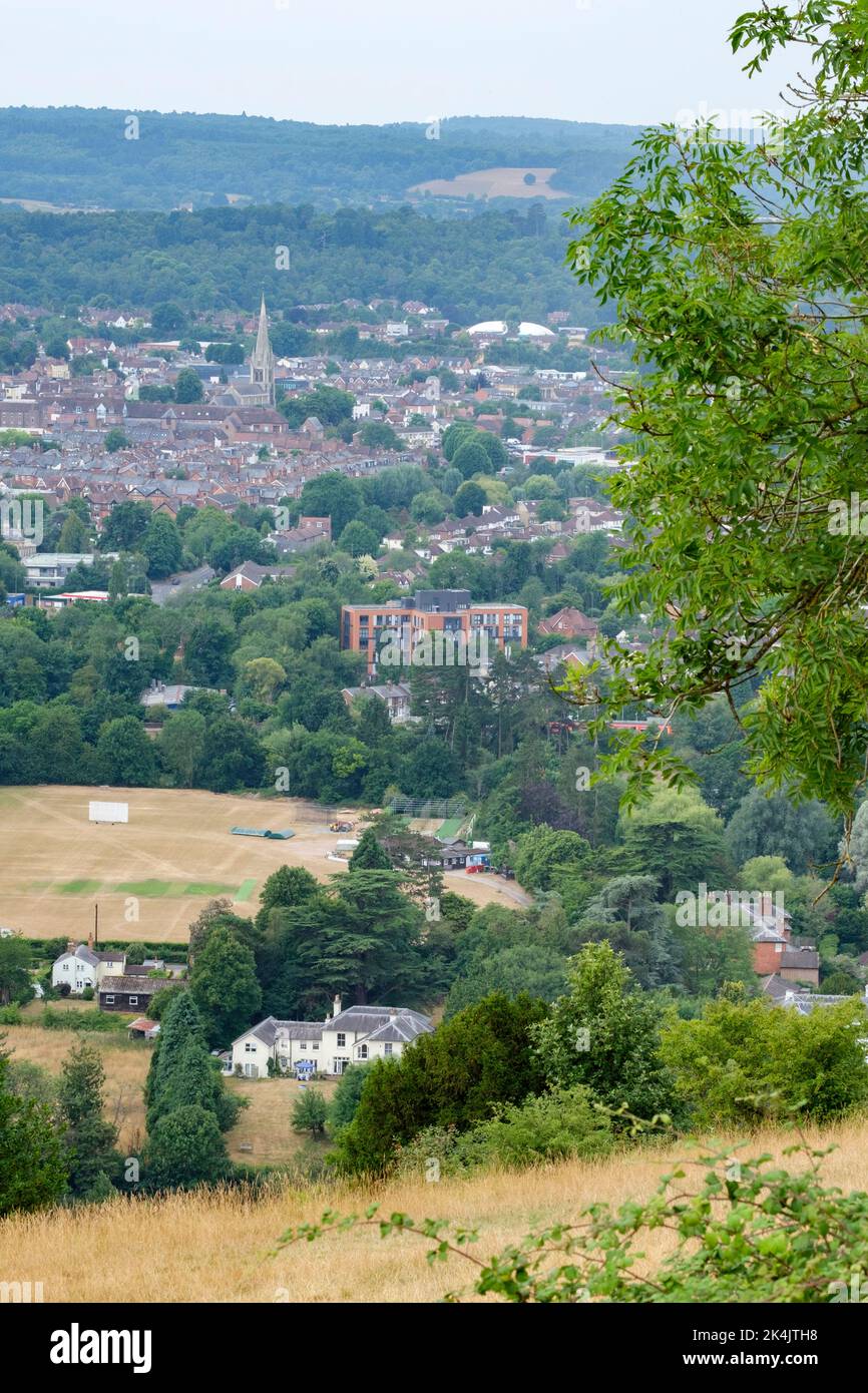 Summer View of Dorking Surrey From Box Hill Stock Photo - Alamy