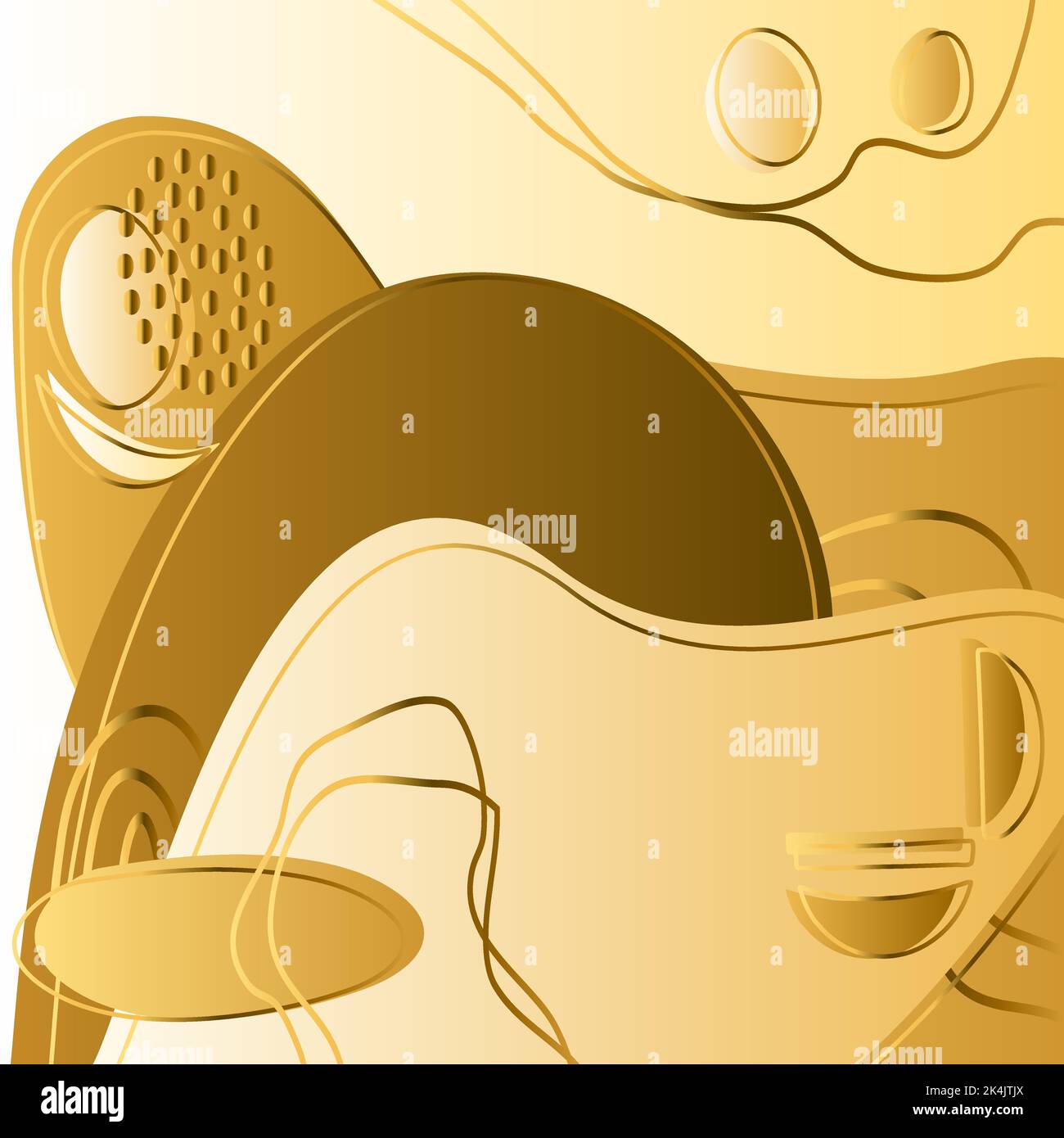 Golden wave abstract background. Modern trendy shiny holiday template ...
