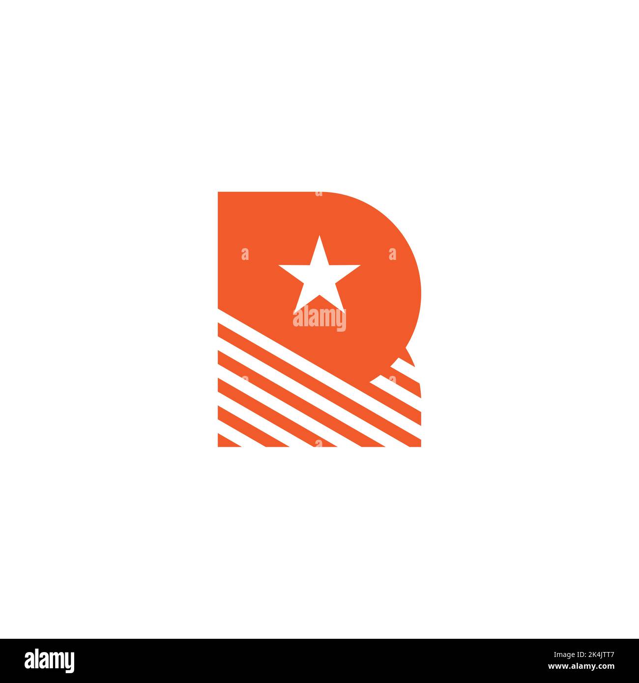letter r orange stripes star logo vector Stock Vector Image & Art - Alamy