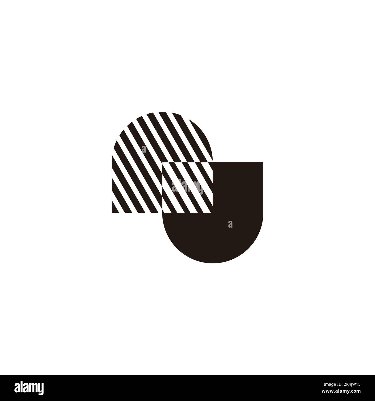 letter nj stripes shadow abstract logo vector Stock Vector Image & Art ...