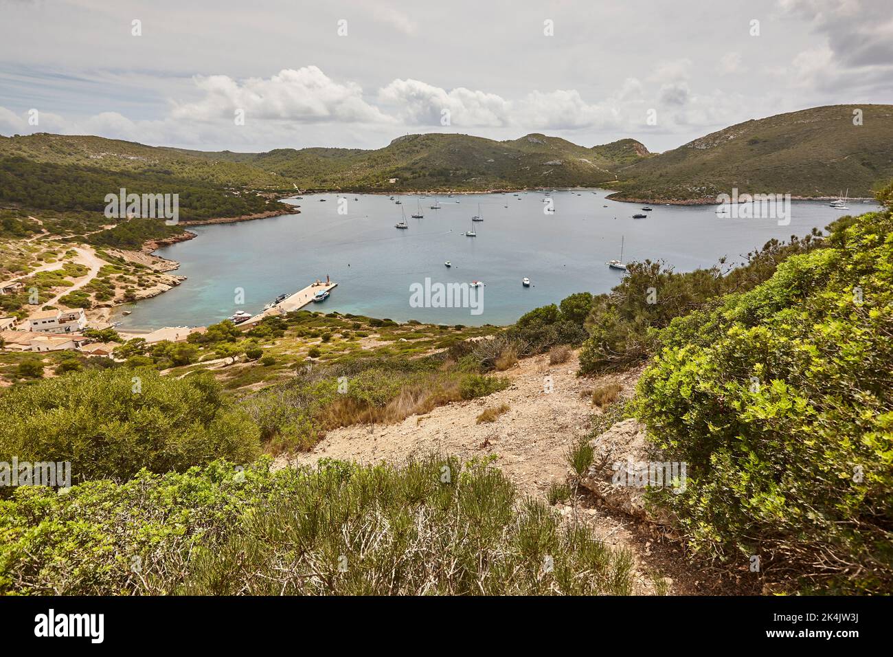 Turquoise waters in Cabrera island bay landscape. Balearic islands ...
