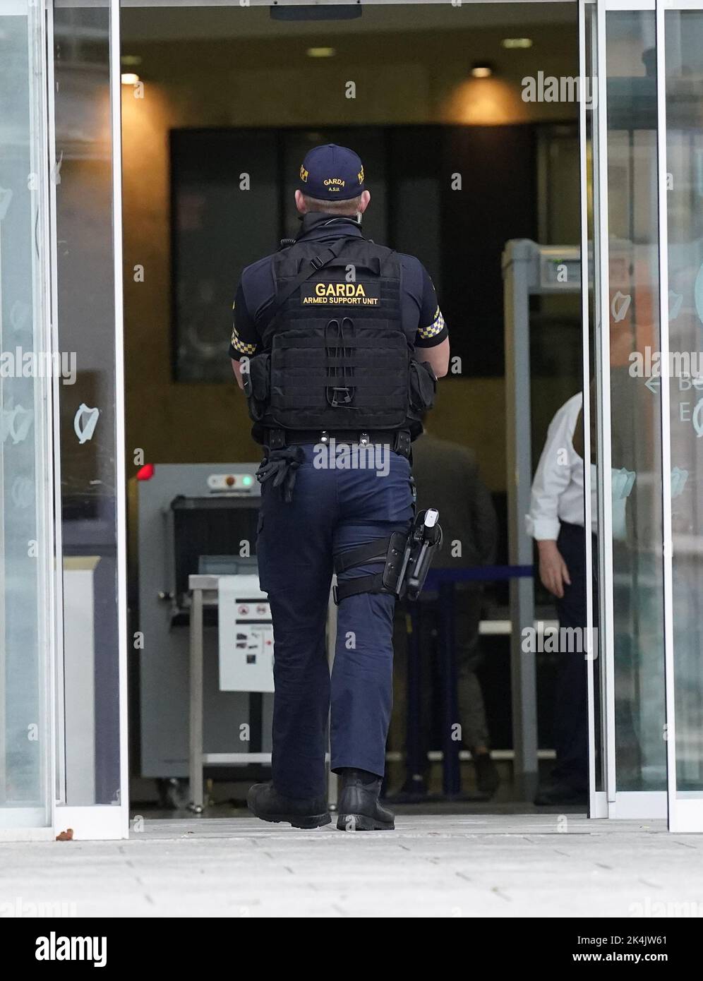 An armed officer outside the Special Criminal Court, Dublin, where ...