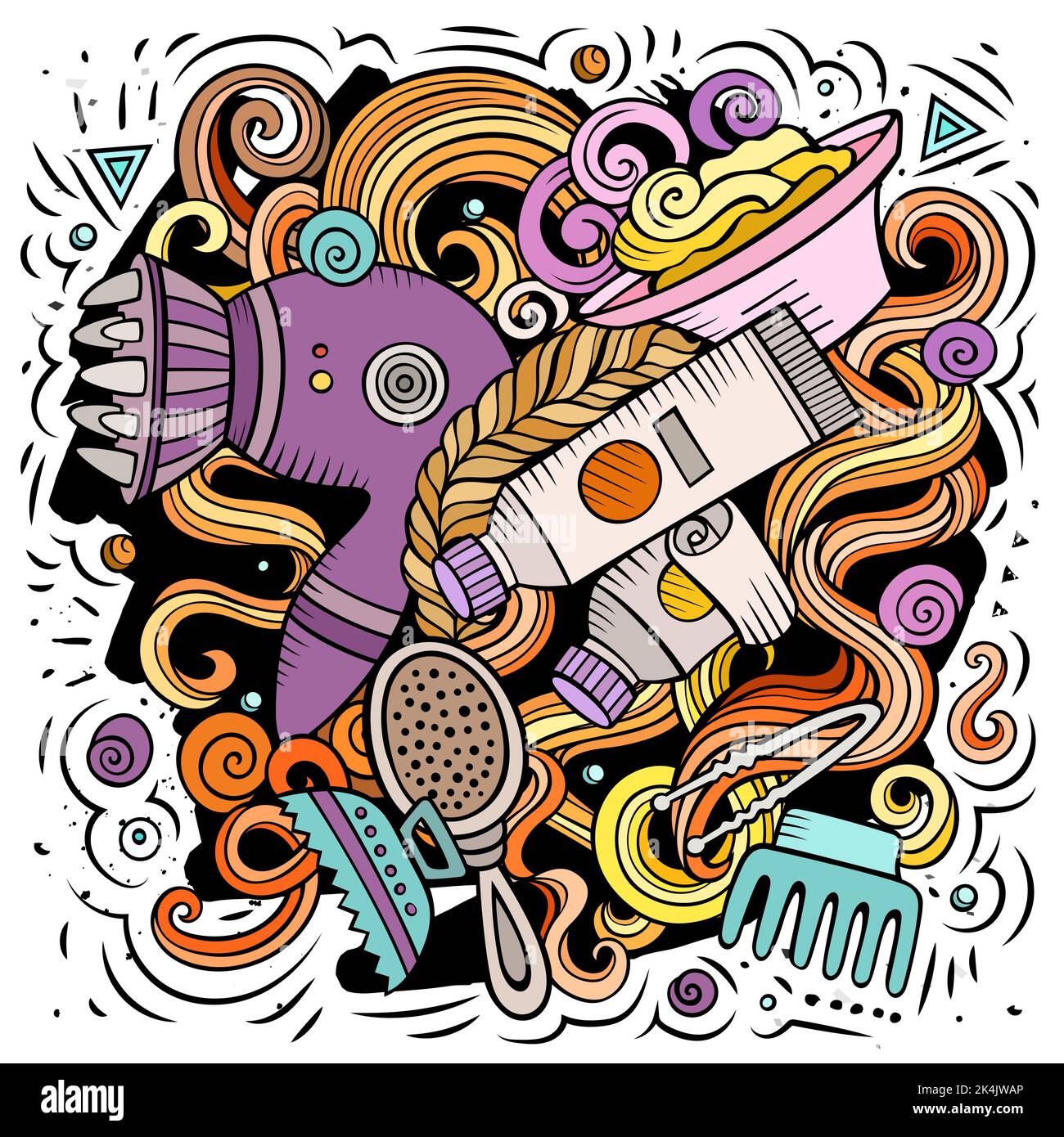 Hair Salon cartoon vector illustration Stock Vector Image & Art - Alamy