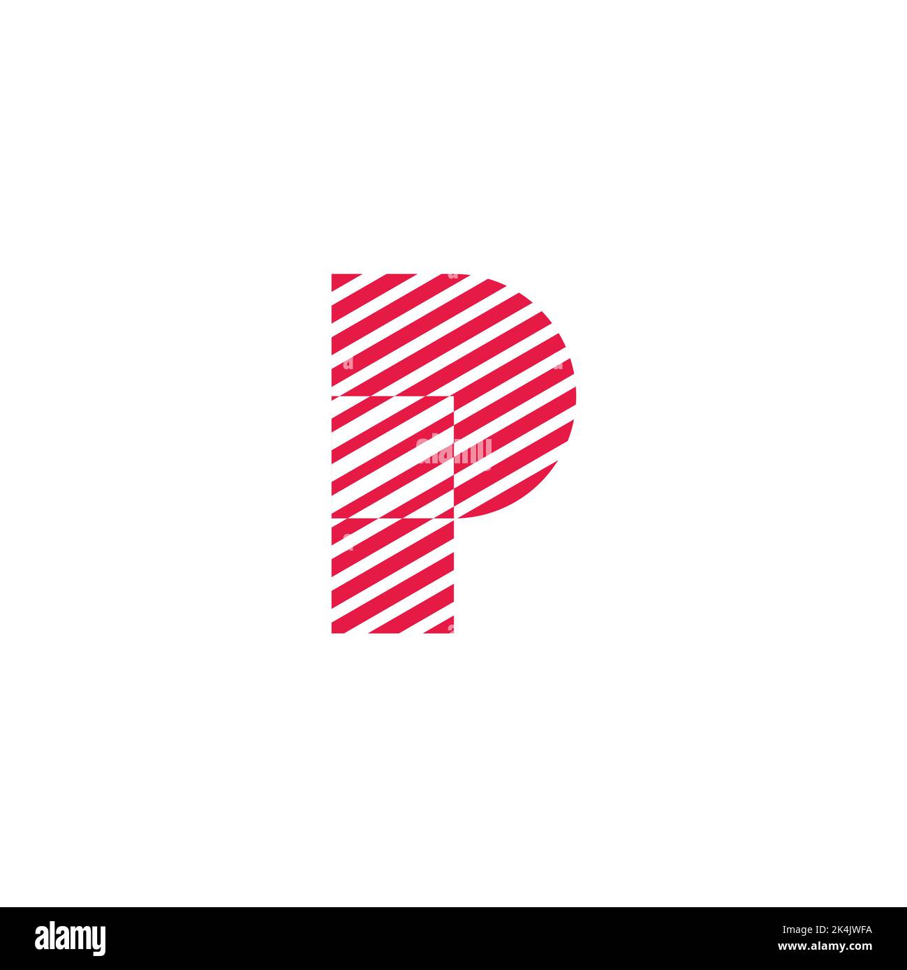 Striped letter p Stock Vector Images - Alamy