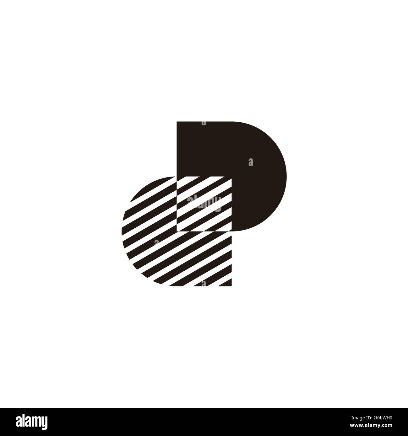 letter dp stripes shadow abstract logo vector Stock Vector Image & Art ...