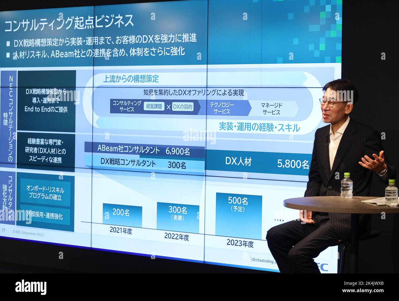 Tokyo, Japan. 3rd Oct, 2022. Japan's electronics giant NEC president ...