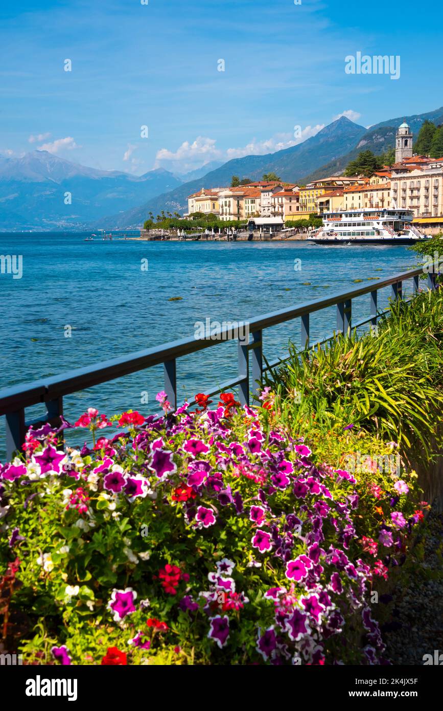 Beautiful nature of lake Como in summer, famous tourism destination ...