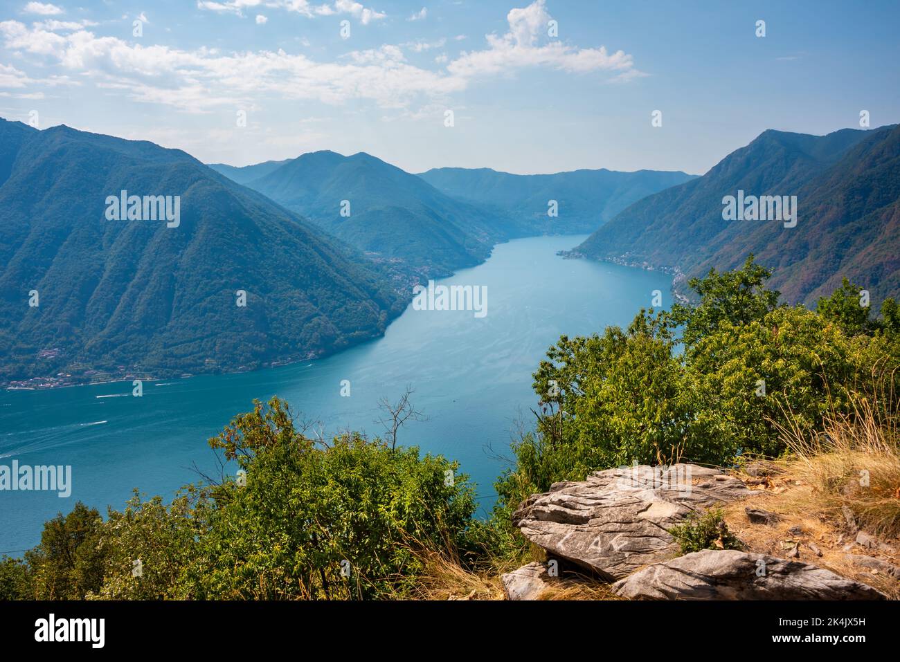 Beautiful nature of lake Como in summer, famous tourism destination ...
