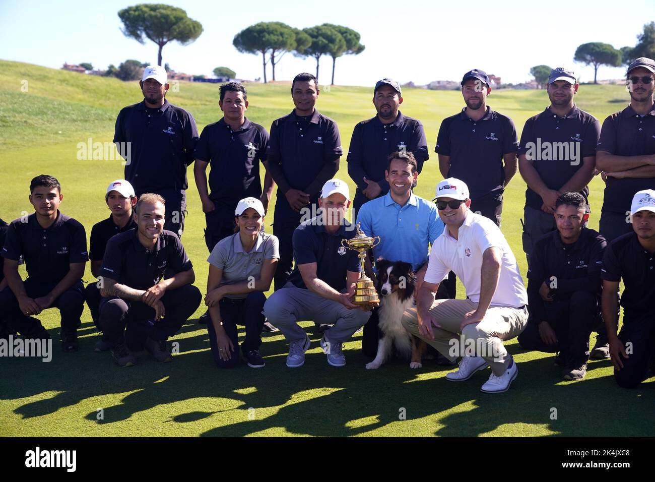 Europe Ryder Cup captain Luke Donald (left) with USA captain Zach ...