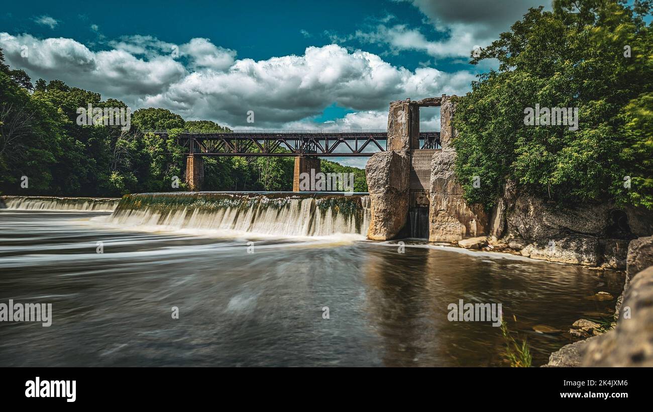 The Penmans Dam landmark in Paris, Ontario Canada Stock Photo - Alamy