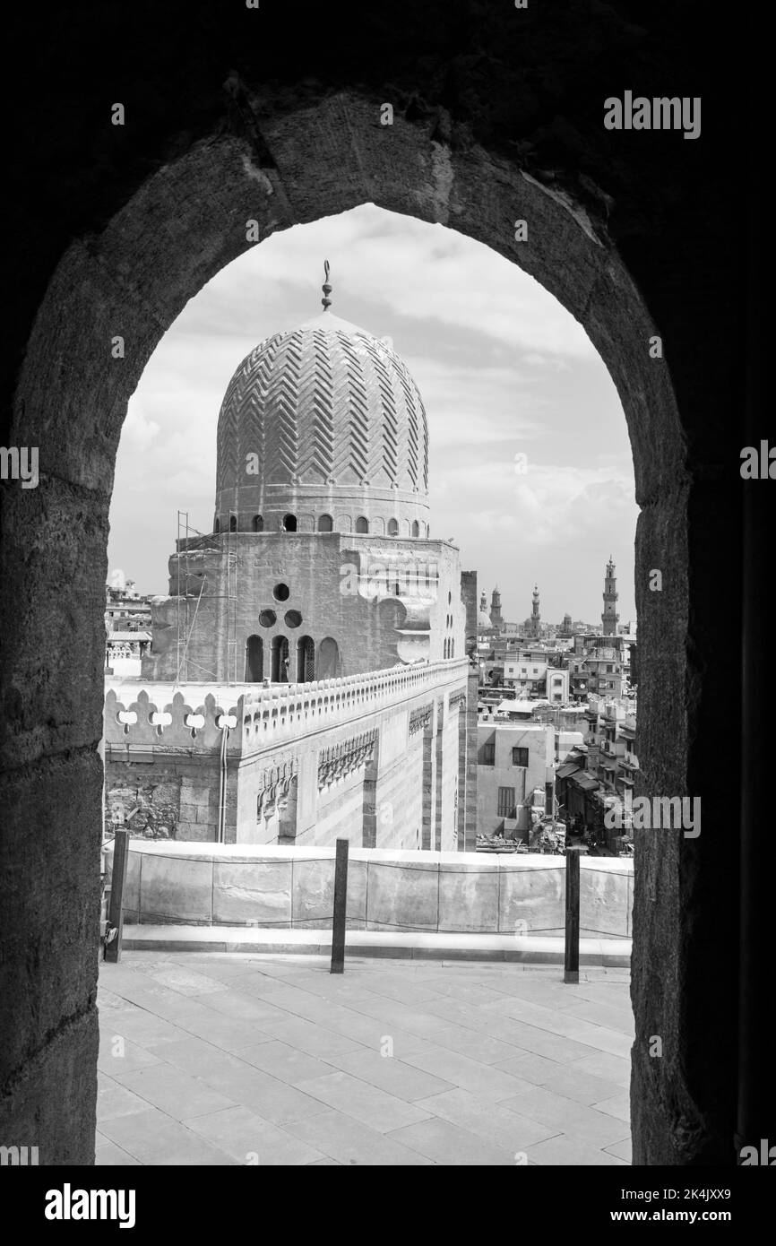 A vertical Dome of Al-Moayad Sheikh Mosque from above Bab Zuweila in ...