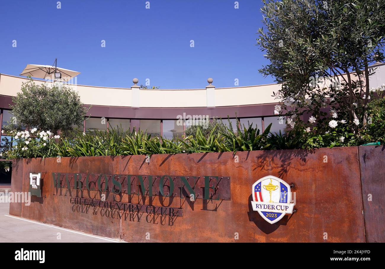 A general view of Marco Simone Golf and Country Club in Rome, Italy ...