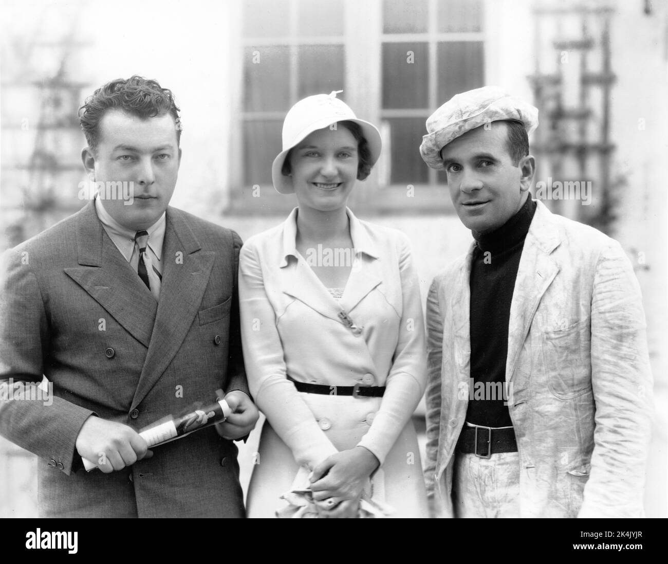 Director LEWIS MILESTONE and AL JOLSON with visiting Picture Show ...