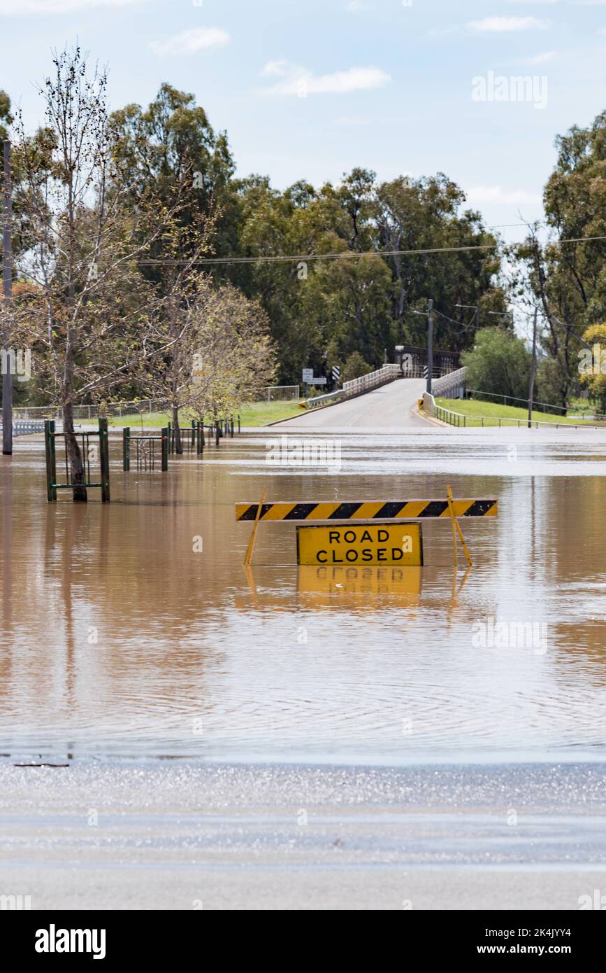 September 18, 2022, Gunnedah, NSW, Australia: Flooding from the nearby ...