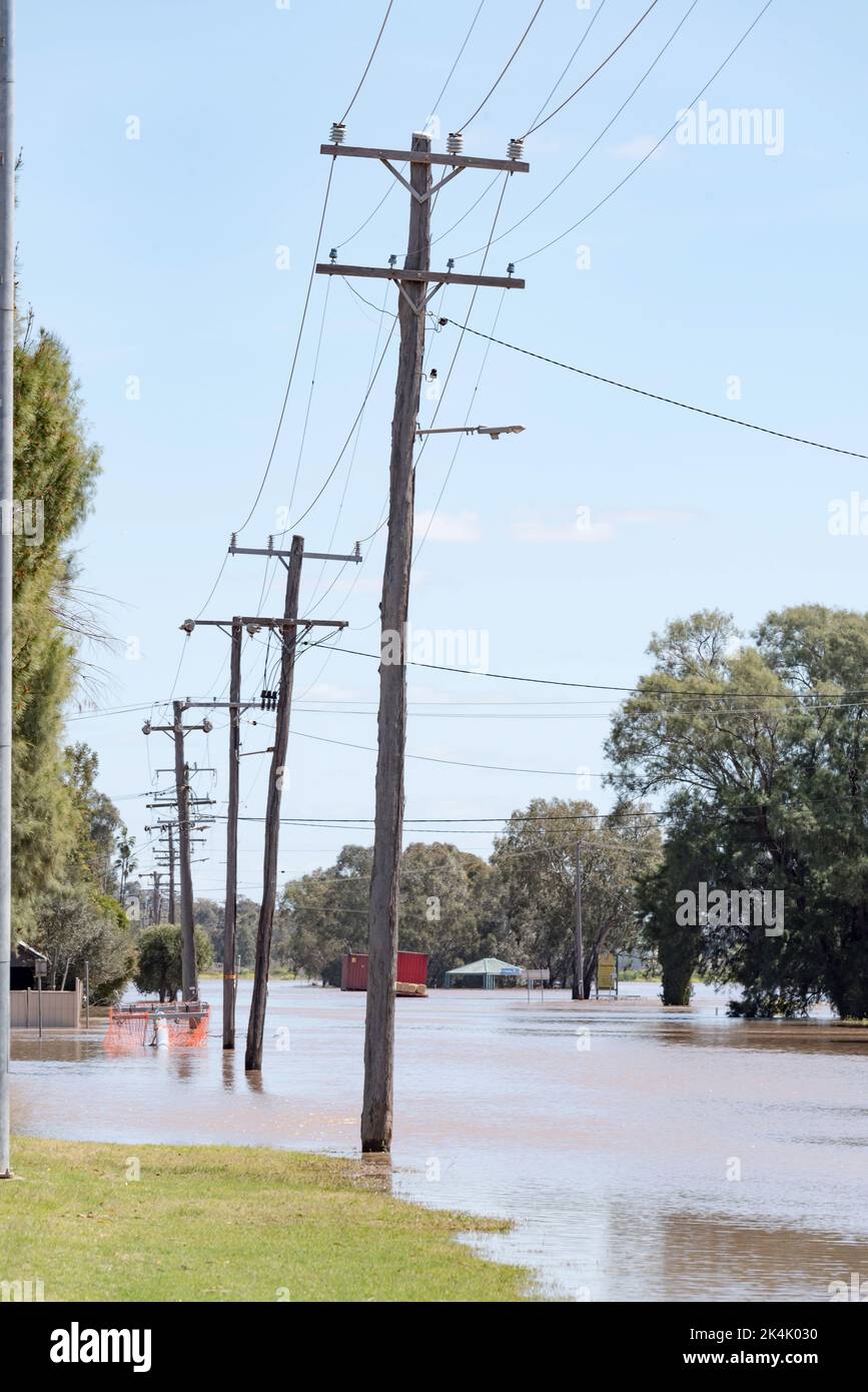 September 18, 2022, Gunnedah, NSW, Australia: Flooding from the nearby ...