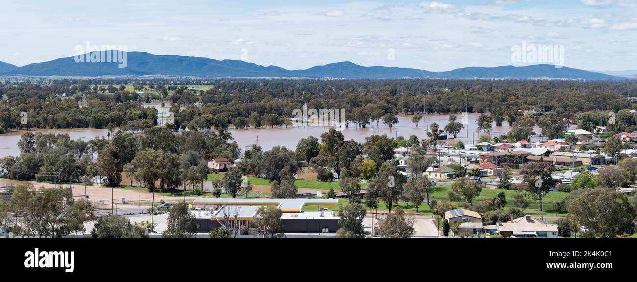 September 18, 2022, Gunnedah, NSW, Australia: Flooding from the nearby ...
