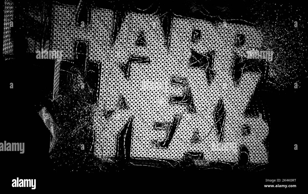 Heavy metallic happy new year on black background for music club party ...