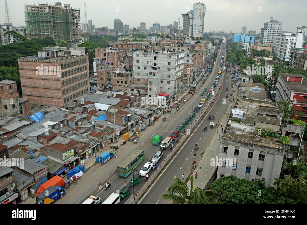 A view of The Mayor Mohammed Hanif Flyover chankharpul end, Dhaka ...
